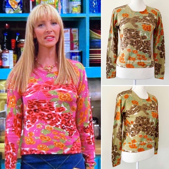 Tops | Rare Y2k Silk Embellished Top In Alt Colors Aso Phoebe Buffay ...
